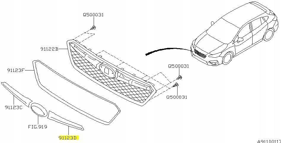 Subaru Oe Listwa Grilla Impreza Lewa Oryginał 2016 91123Fl030 - Opinie ...
