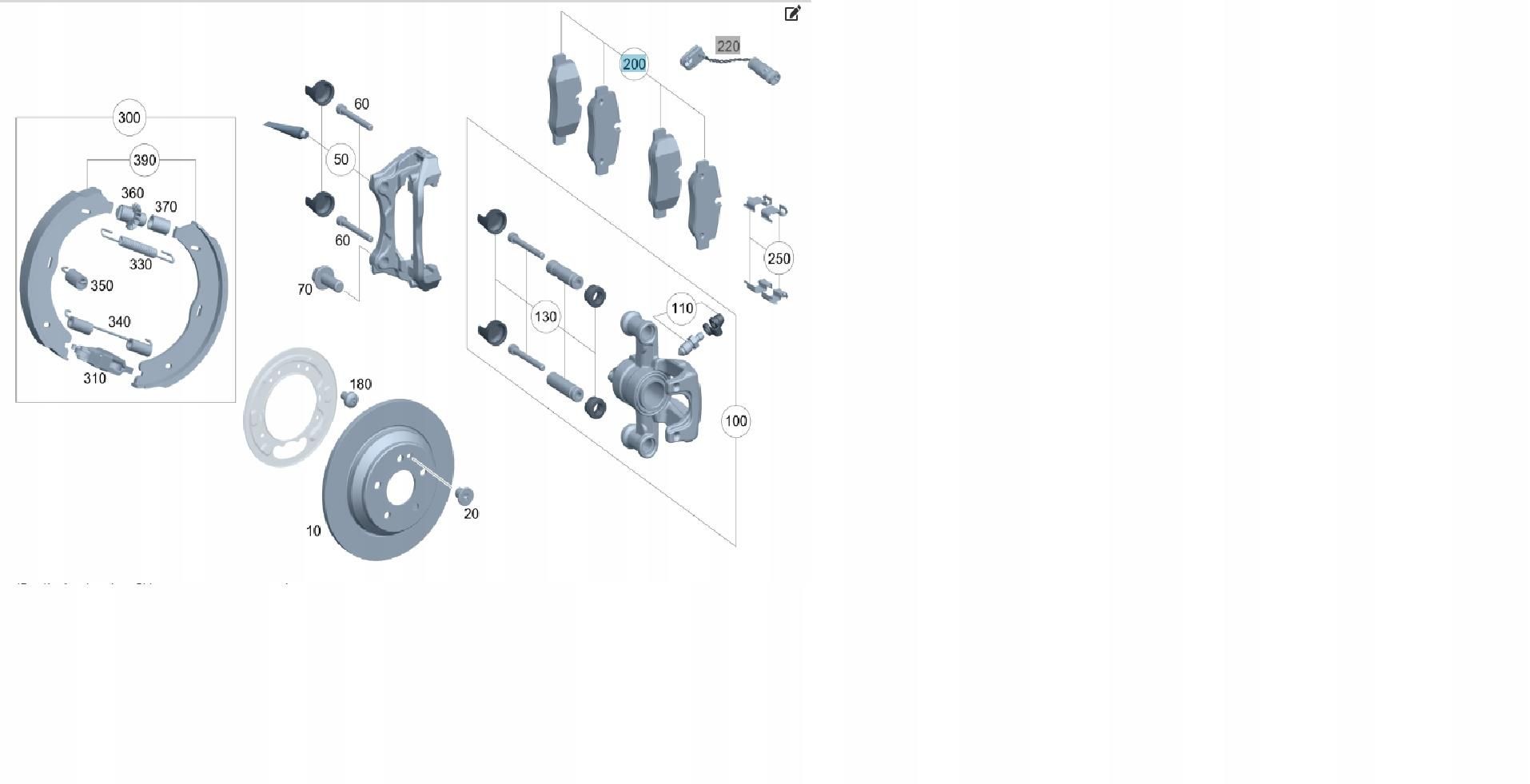 Klocki hamulcowe Mercedesbenz Oe Org Klocki Ham Tył A4474206700 ...