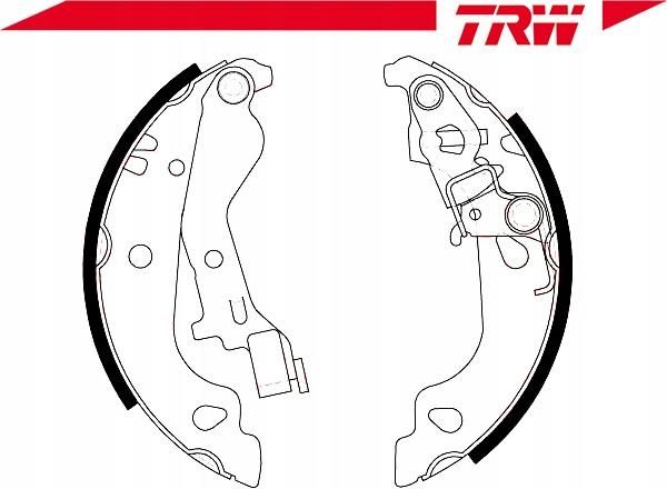 Szczęka hamulcowa Trw Szczęki Hamulcowe Kpl Tył Fiat Punto 1219D ...