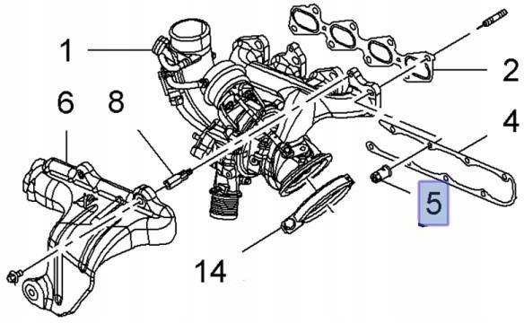 Kolektor Opel Oe Nakrętka Kolektora Wydechowego Astra Insignia 55565352 ...