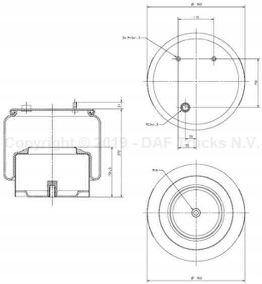 Zawieszenie silnika Contitech Miech Poduszka Zawieszenia Daf Xf Cf E5 ...