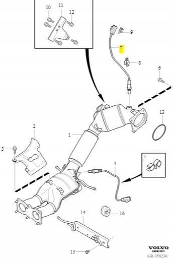 Sonda lambda Volvo Oe Sonda Lambda S60 S80 V60 V70 Xc60 Xc70 B6304 ...