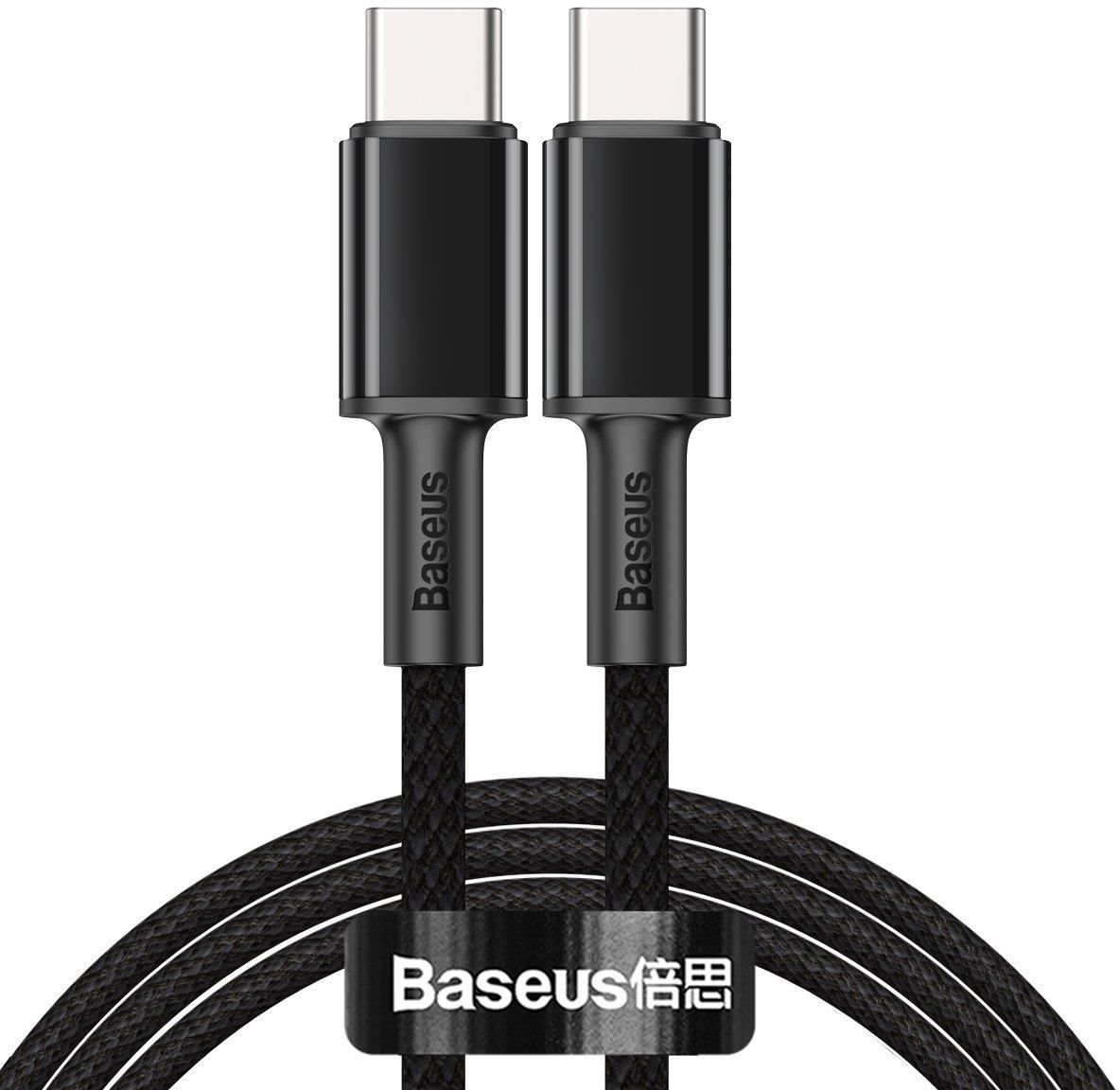 Kabel USB-C do USB-C Baseus High Density Braided, 100W, 2m (czarny ...