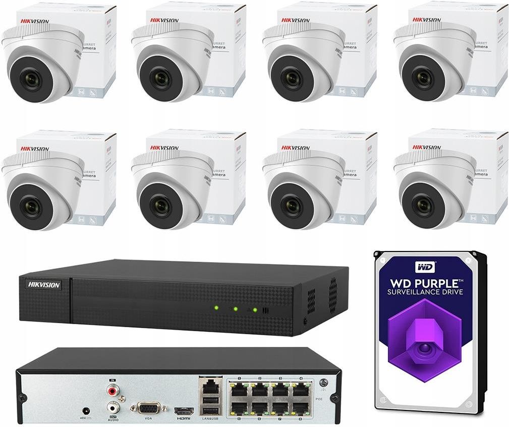 Zestaw do monitoringu Monitoring Domu Zestaw Kamer Ip Poe Hikvision ...