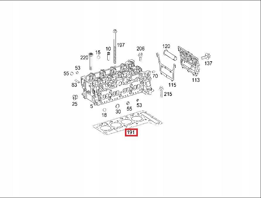 MercedesBenz Oe Uszczelka Pod Głowice Mercedes Om651 A6510160220 ...