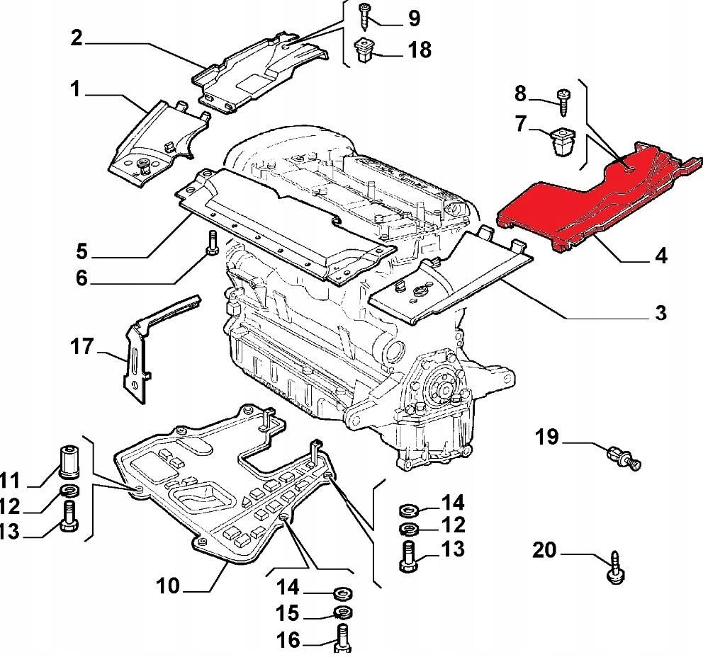 Alfa Romeo Oe 166 V1 Osłona Silnika Górna Tył Lewa 156017363 - Opinie i ...