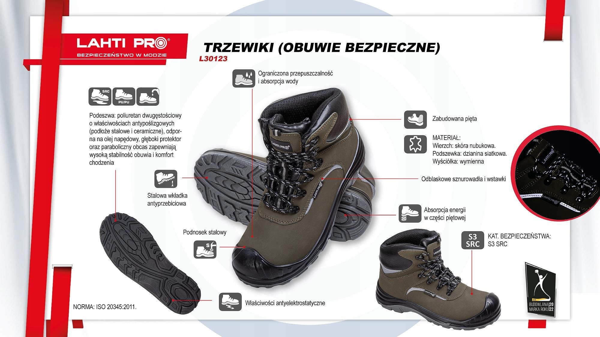 Lahti Pro Buty Trzewiki Robocze S3 Src L30123 - Ceny i opinie - Ceneo.pl