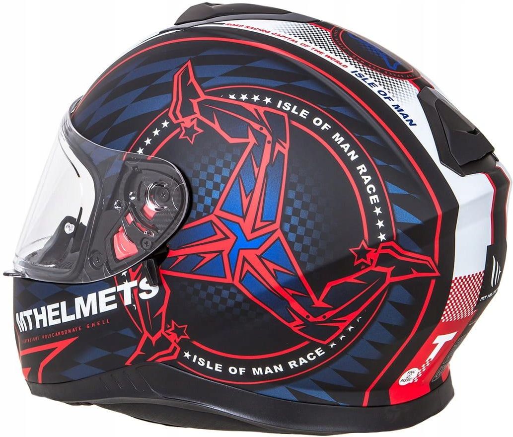 Kask motocyklowy Mthelmets Thunder 3 Sv Isle Of Man Red - Opinie i ceny ...