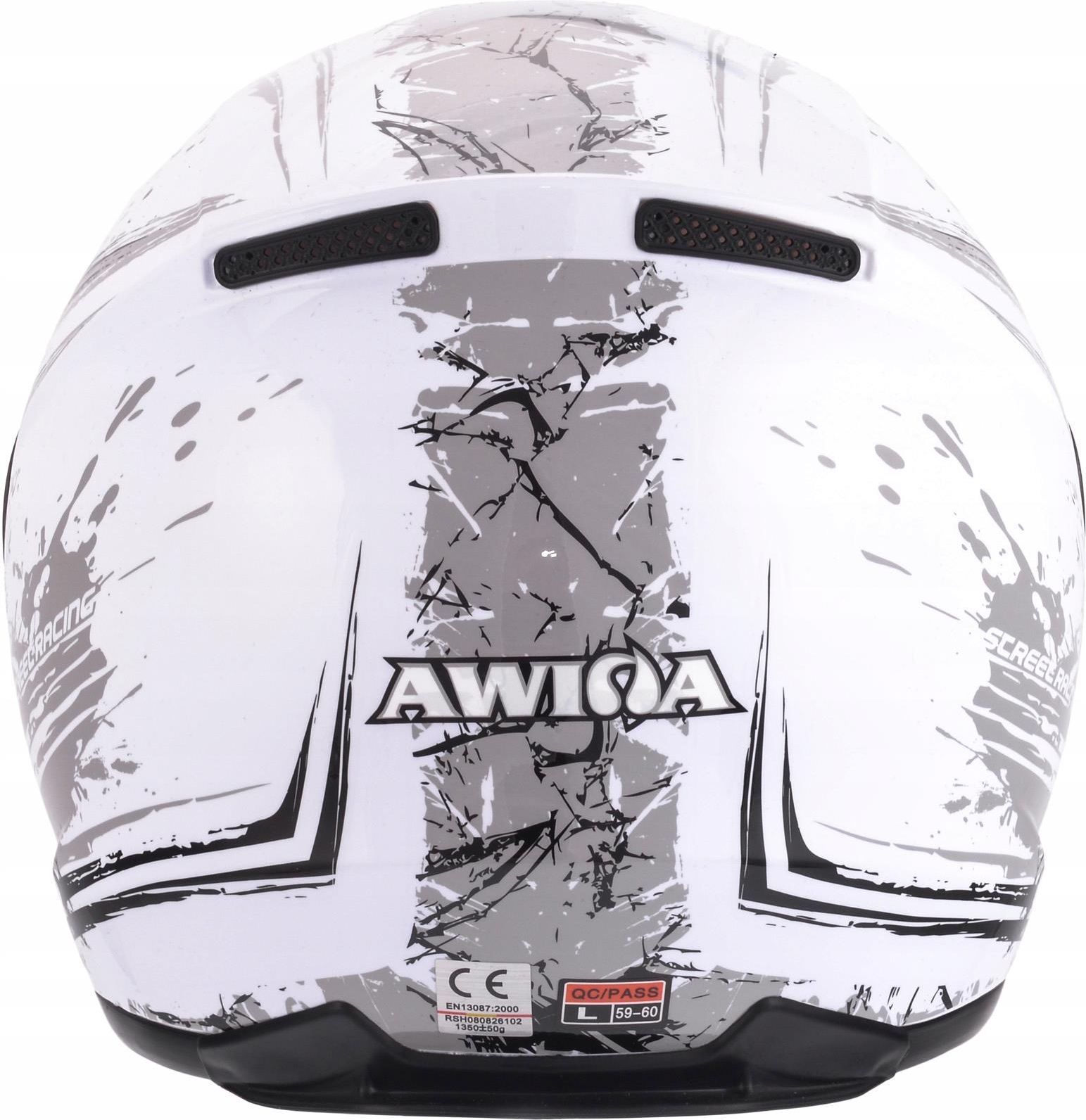 Kask motocyklowy Awina Integralny Zamknięty Czarny Szary - Opinie i ...