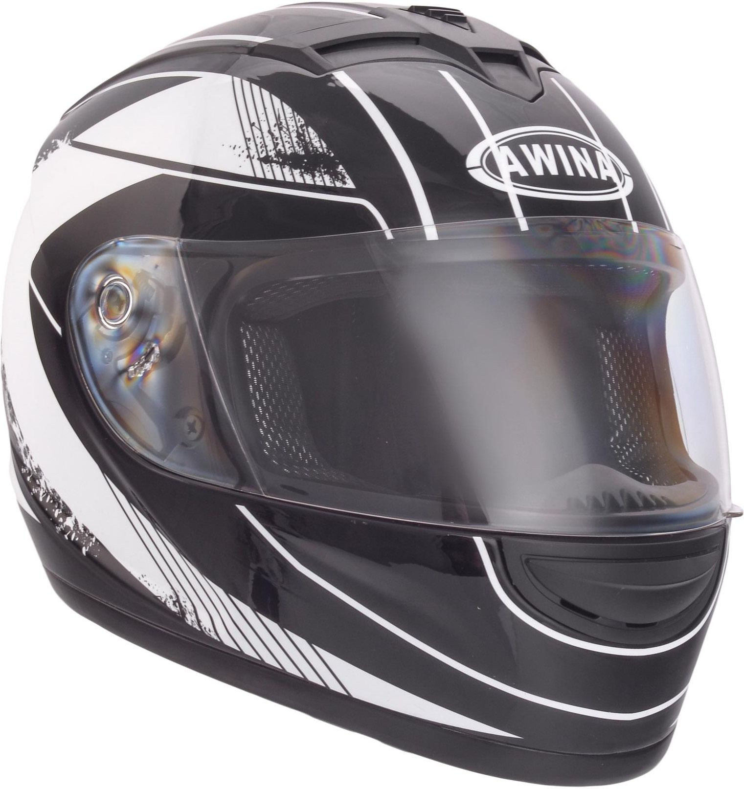 Kask motocyklowy Awina Integralny Zamknięty Czarno Biały - Opinie i ...