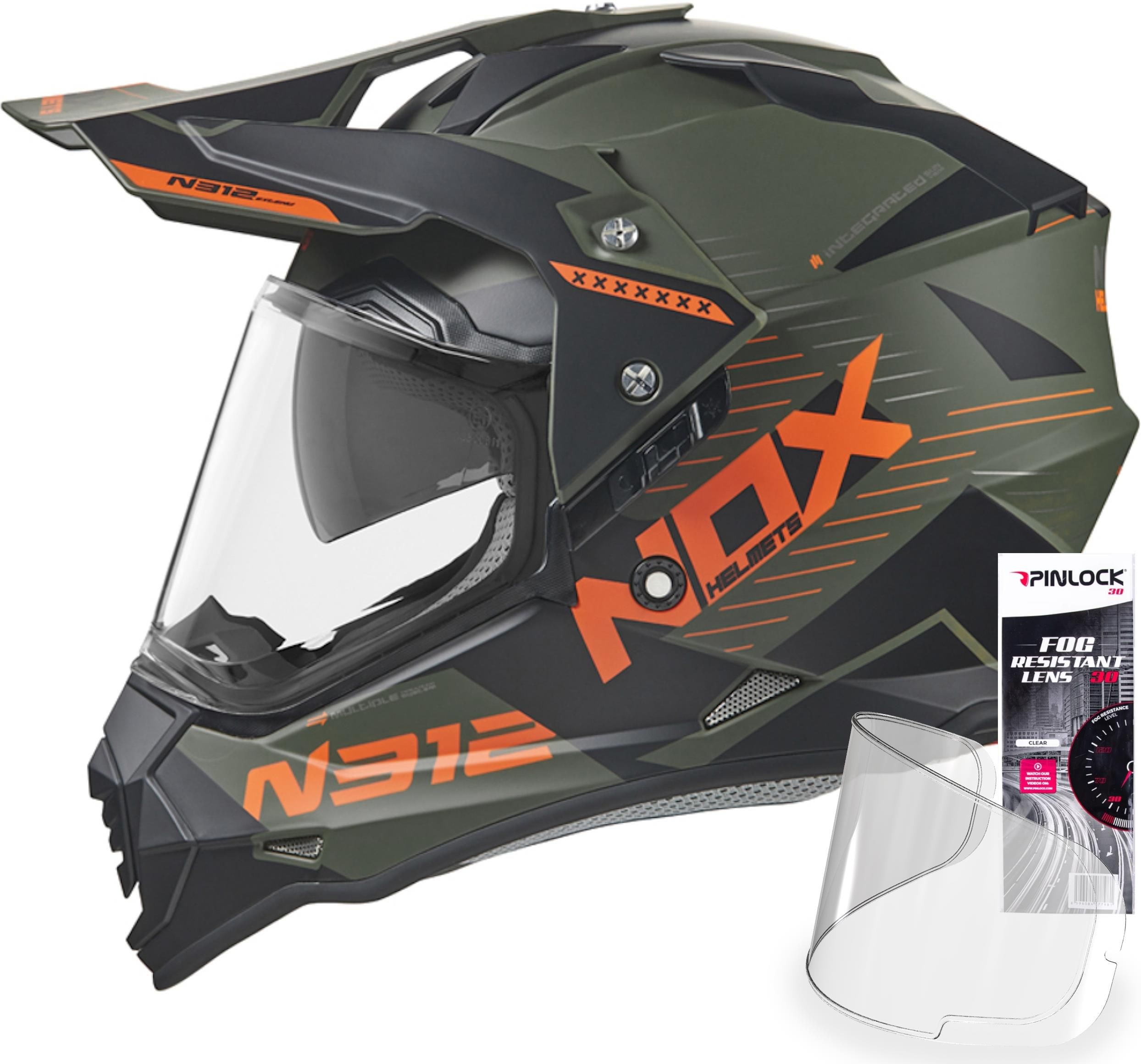 Kask motocyklowy Nox N312 Extend Cross Pinlock - Opinie i ceny na Ceneo.pl