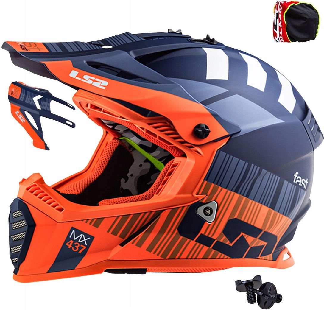 Kask motocyklowy Ls2 Cross Atv Mx437 Fast Evo Xcode 2Xl Matowy - Opinie ...