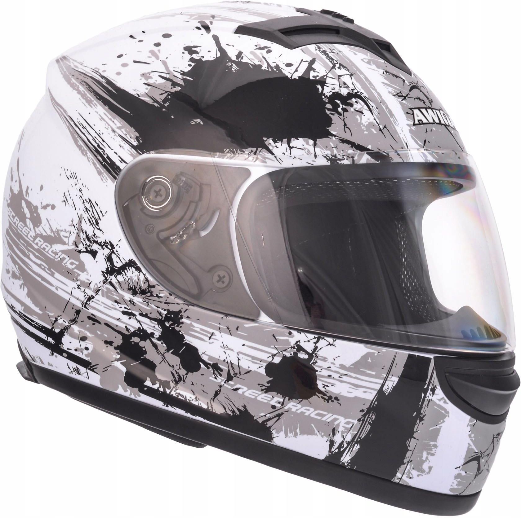 Kask motocyklowy Awina Integralny Zamknięty Czarny Szary Xxs - Opinie i ...