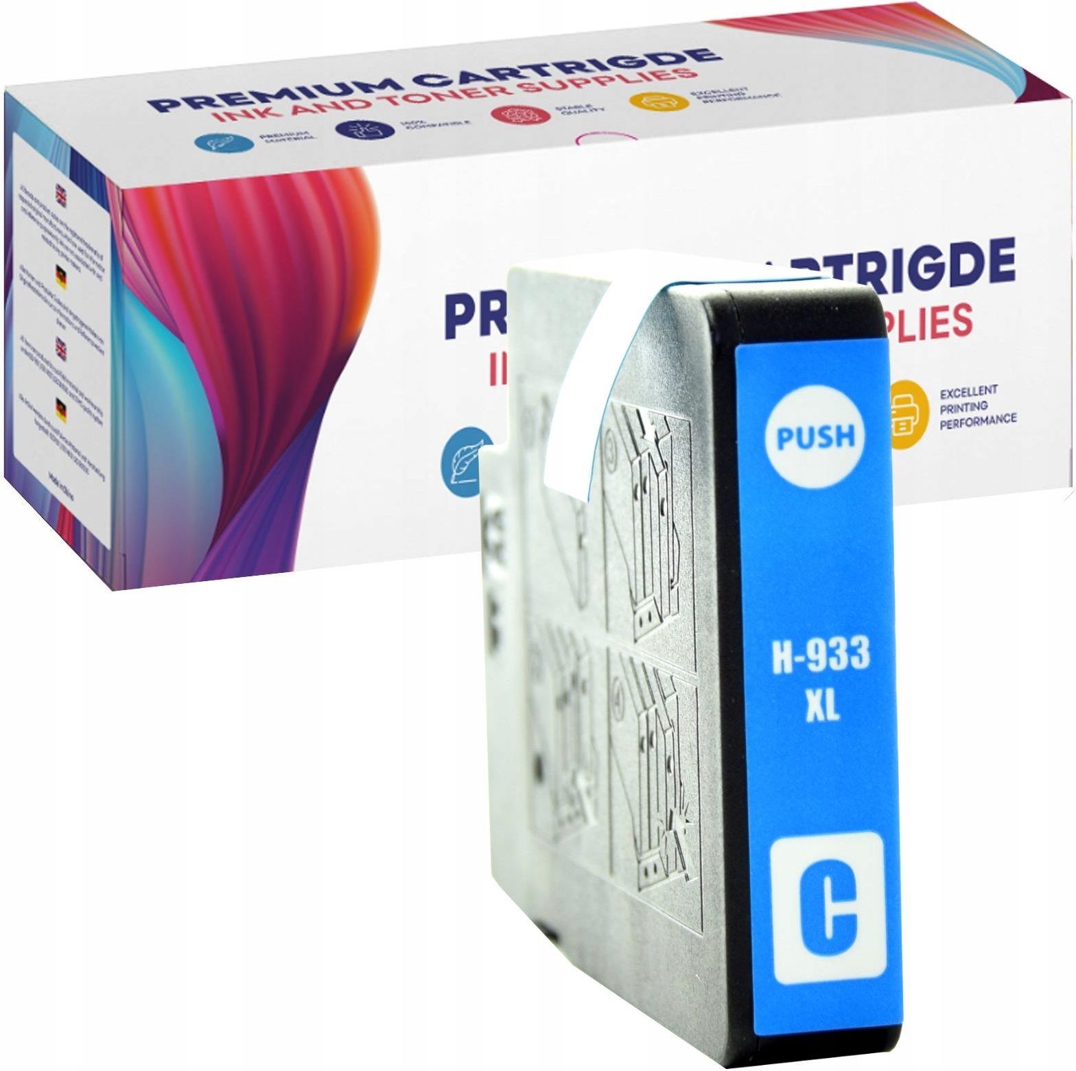 Tusz GP TONER TUSZ DO HP 7110 7510 7610 WIDE FORMAT CYAN 933XL ...