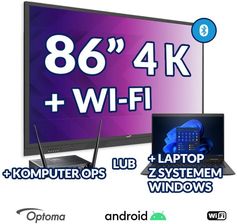 Tablica interaktywna Optoma Zestaw Monitor Interaktywny 86” 4K Z ...