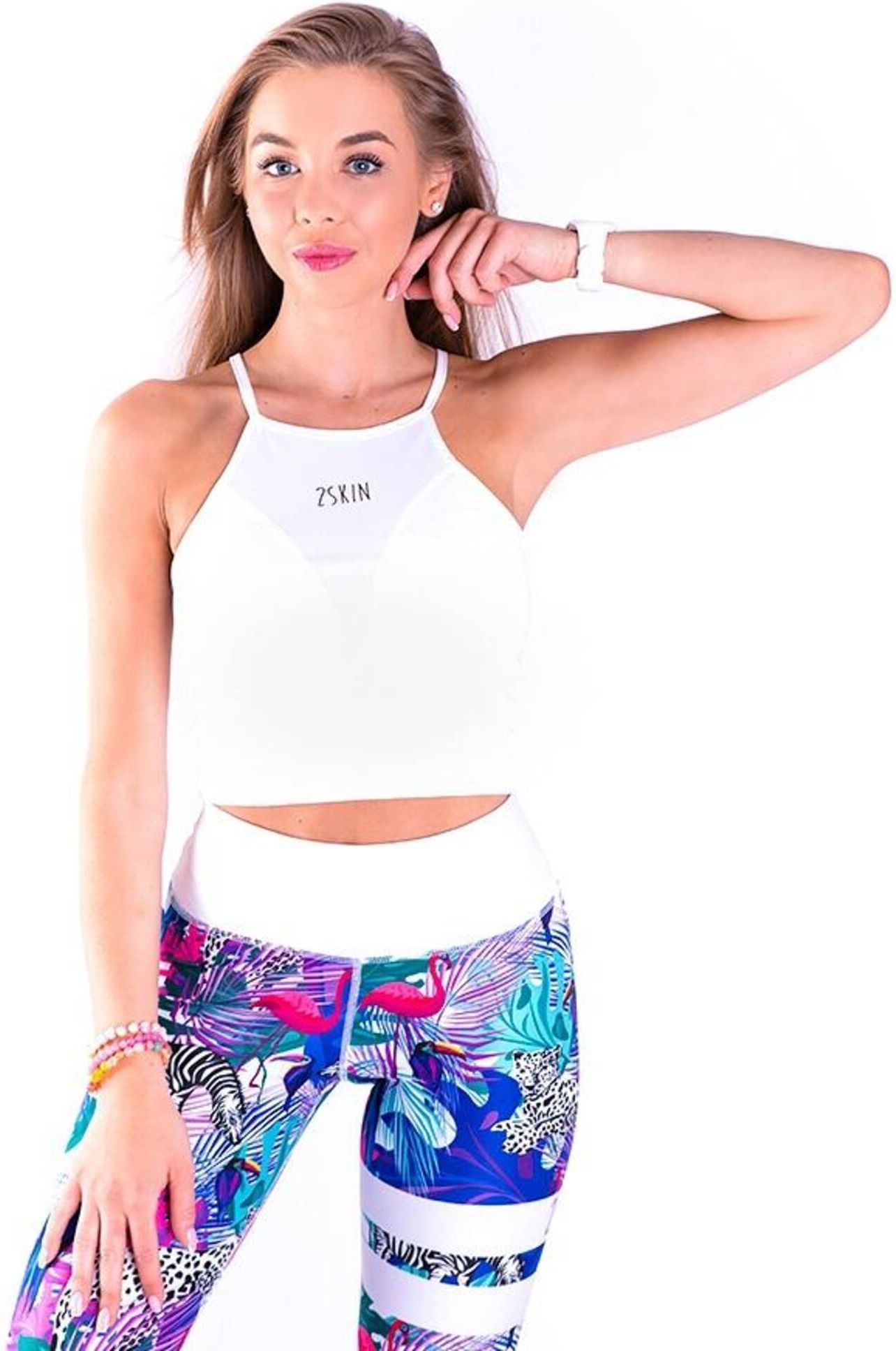 2Skin Top Sportowy Na Siłownię Damski Crop White Biały - Ceny i opinie ...