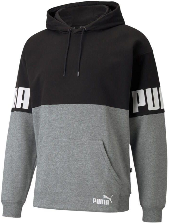 Puma Bluza Power Colorblock Hoodie Szary - Ceny i opinie - Ceneo.pl