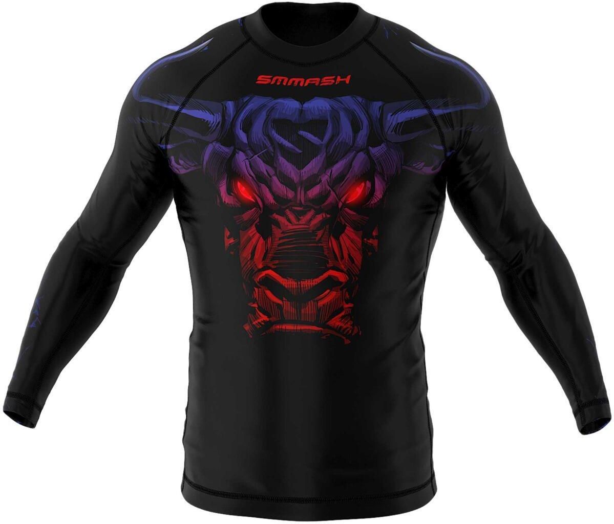 Smmash Rashguard Do Mma Z Długim Rękawem Męski Minos Czarny Czerwony ...