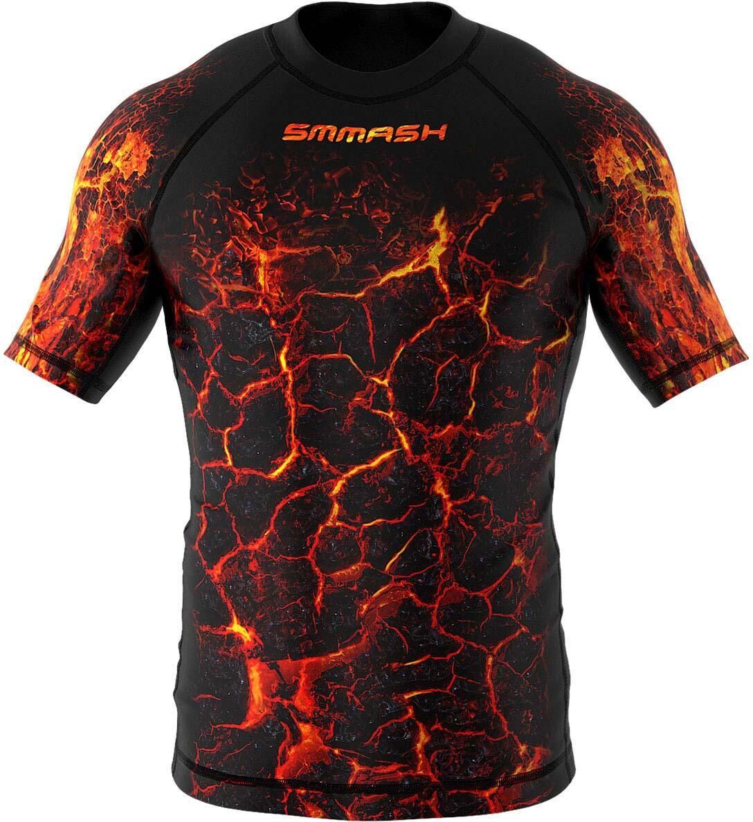 Smmash Rashguard Do Mma Z Krótkim Rękawem Dla Dzieci Inferno Czarny ...