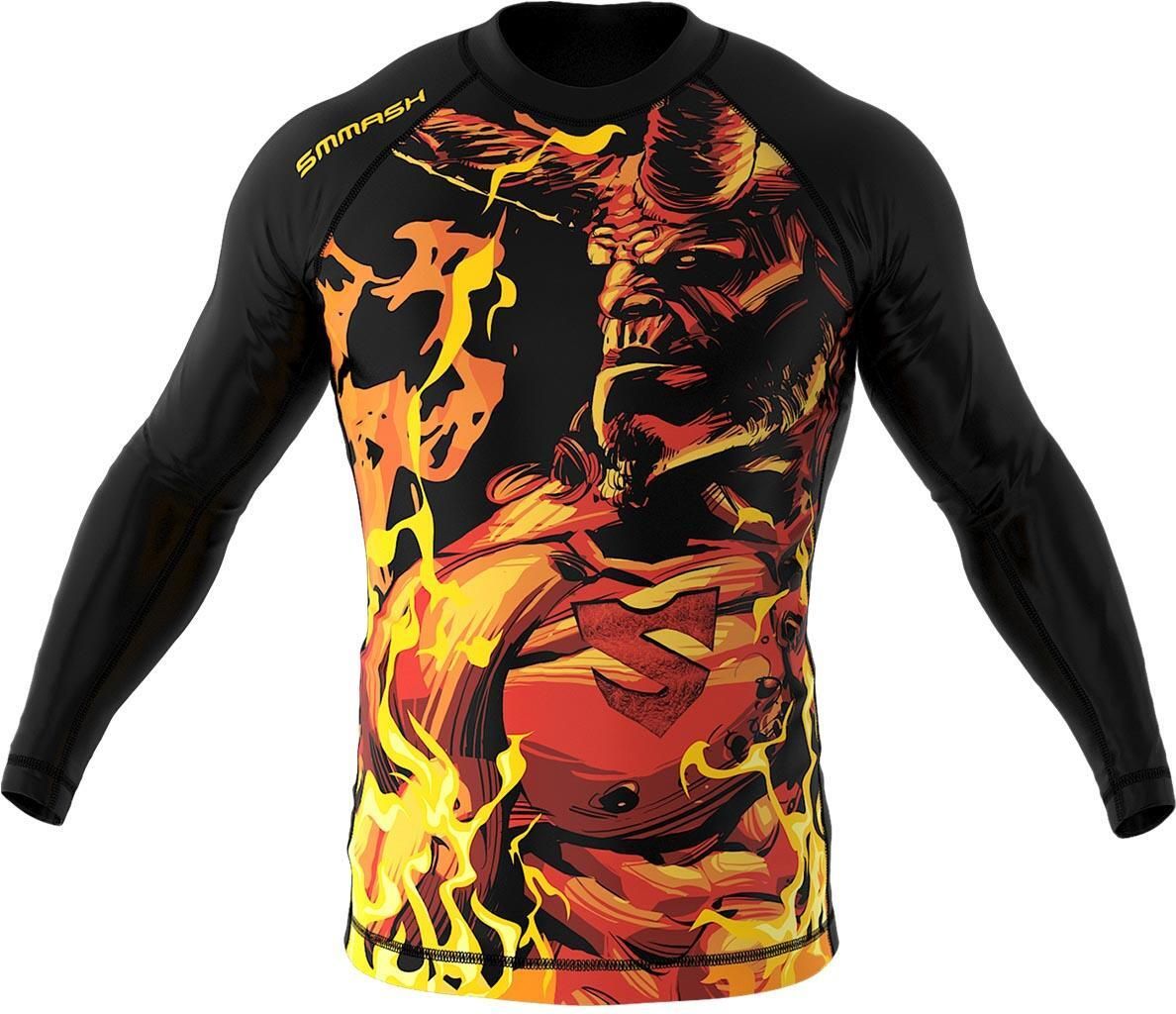 Smmash Rashguard Do Mma Z Długim Rękawem Dla Dzieci Hellion Czarny ...