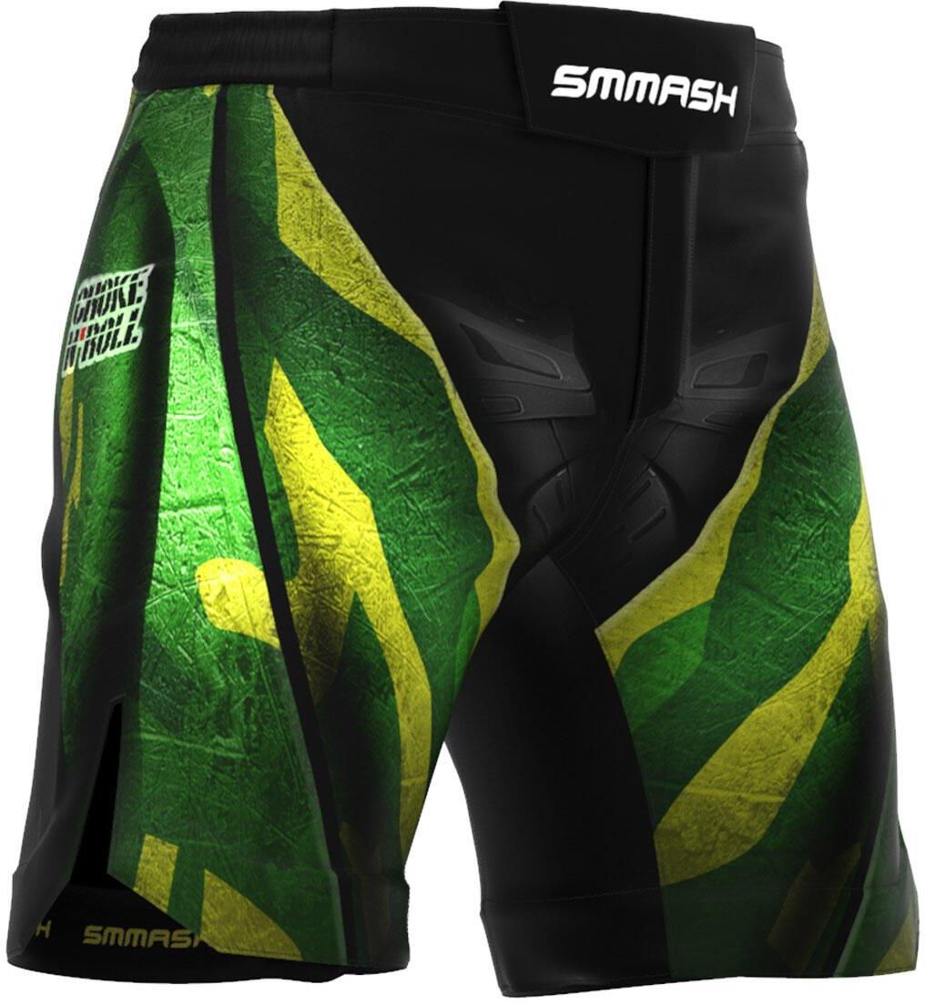 Smmash Spodenki Do Mma Męskie Choke N Roll Ultra Lekkie Czarny Zielony ...