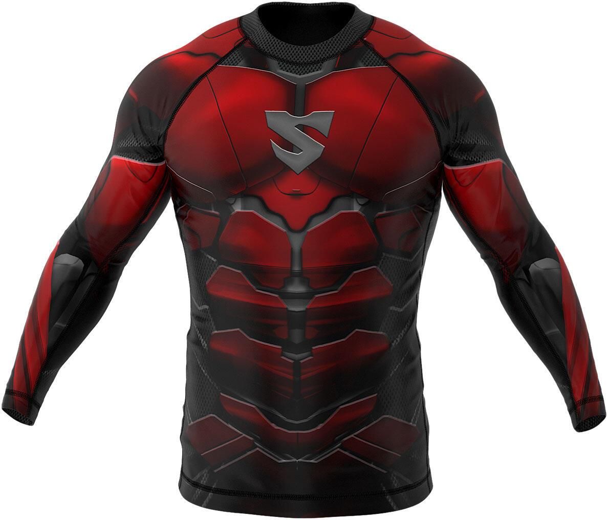 Smmash Rashguard Do Mma Z Długim Rękawem Dla Dzieci Red Armour Czarny ...