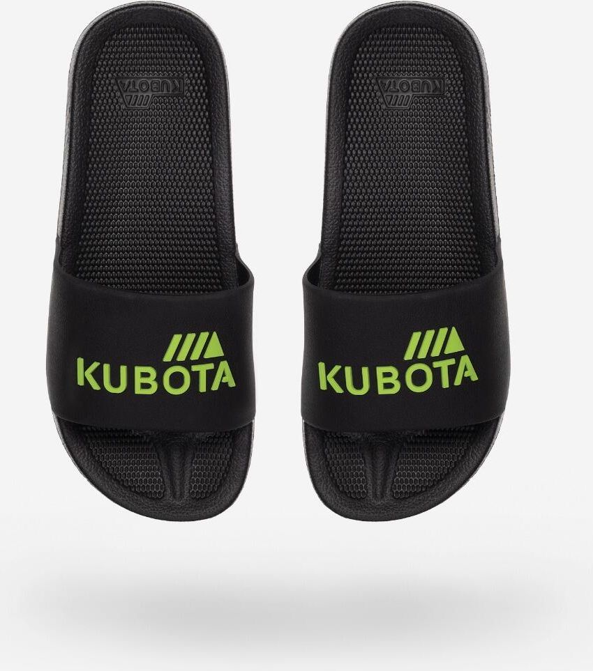 KUBOTA Klapki Męskie Basenowe Kubota Basic Czarne z Zielonym Logo- Czarny, Zielony - Ceny i ...