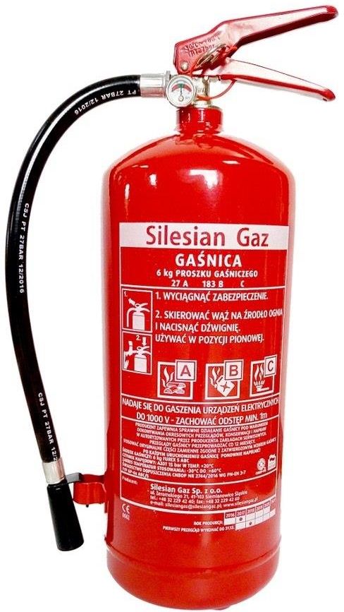 Silesian Gaz Gaśnica Proszkowa 6kg Abc - Ceny i opinie - Ceneo.pl
