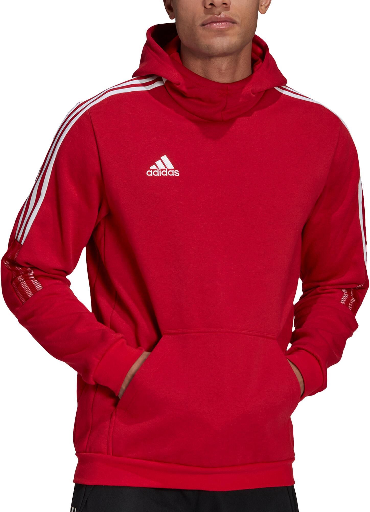 Adidas Bluza Męska Tiro 21 Sweat Hoody Biały Czerwony Ceny I Opinie
