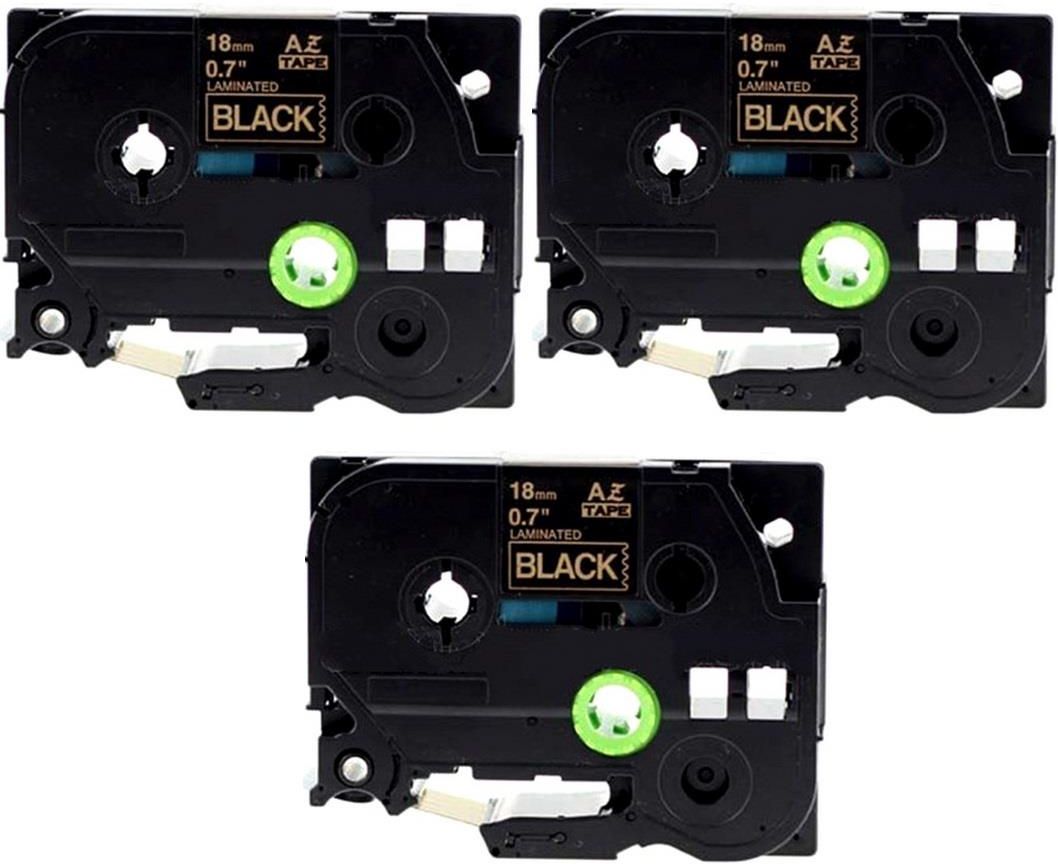 Taśma barwiąca Aimotech 3szt. Taśm Do Brother Tze 344 18Mm Złota/Czarny ...