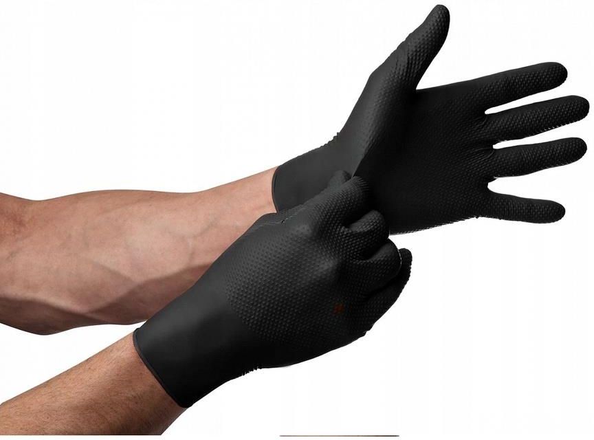 Mercator Rękawice Nitrylowe Czarne Gogrip Black Go Grip 50 Szt. Xl ...