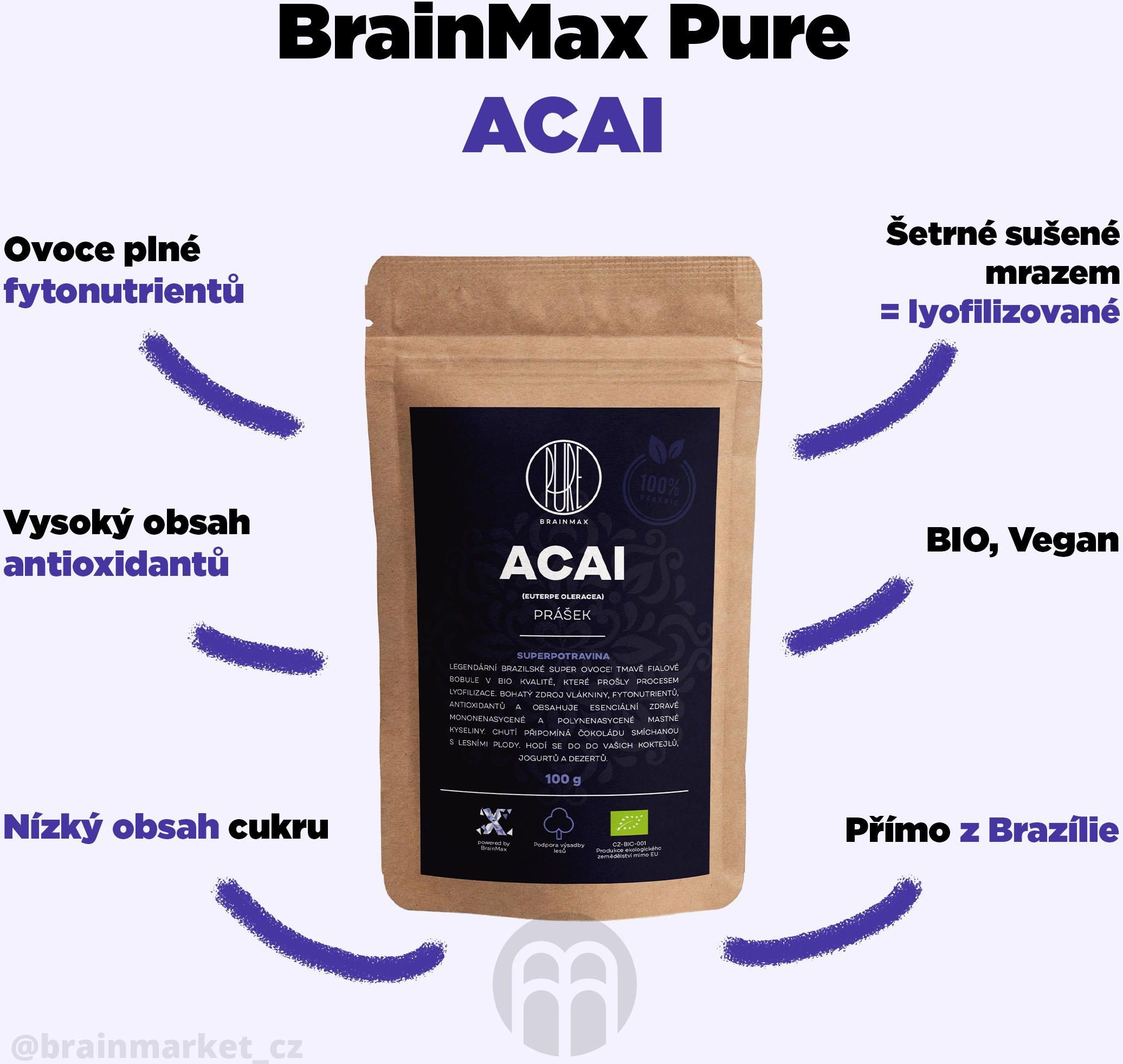 Brainmax Pure Acai Bio Proszek 100G - Ceny i opinie - Ceneo.pl