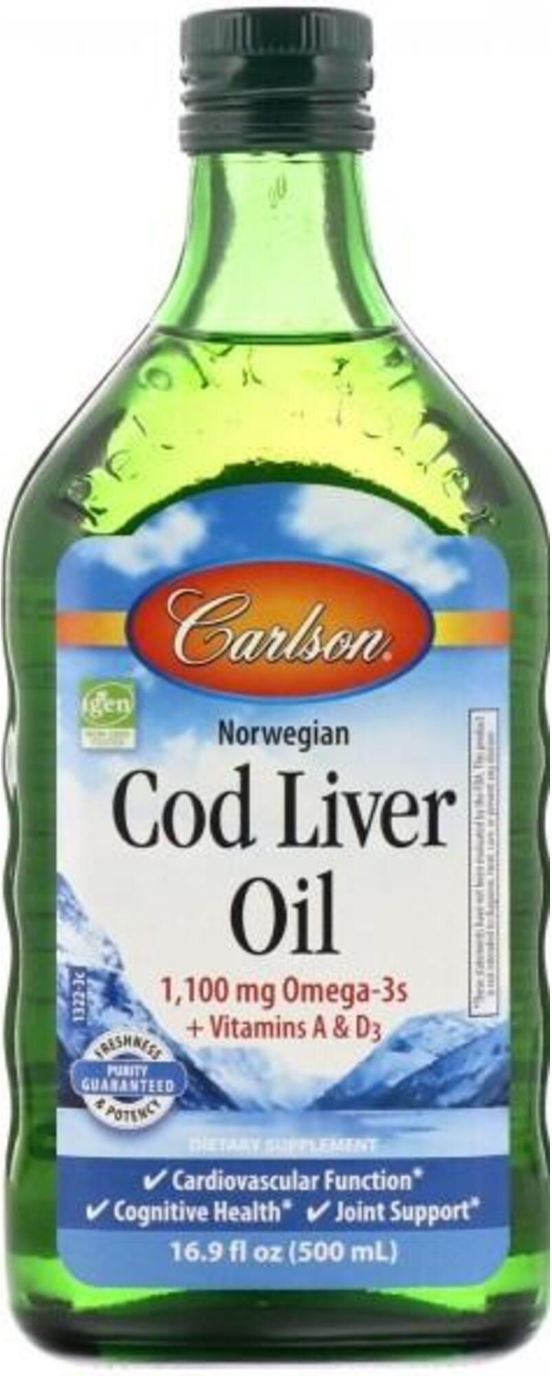 Carlson Labs Norwegian Cod Liver Oil 500ml - Opinie i ceny na Ceneo.pl