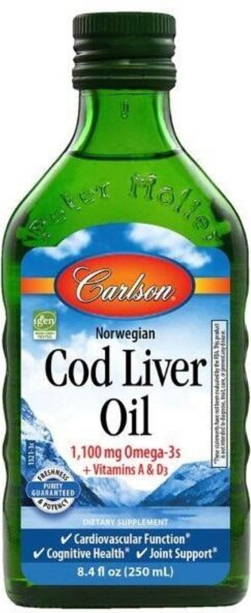 Carlson Labs Norwegian Cod Liver Oil 1100 Mg Unflavored 250ml - Opinie ...