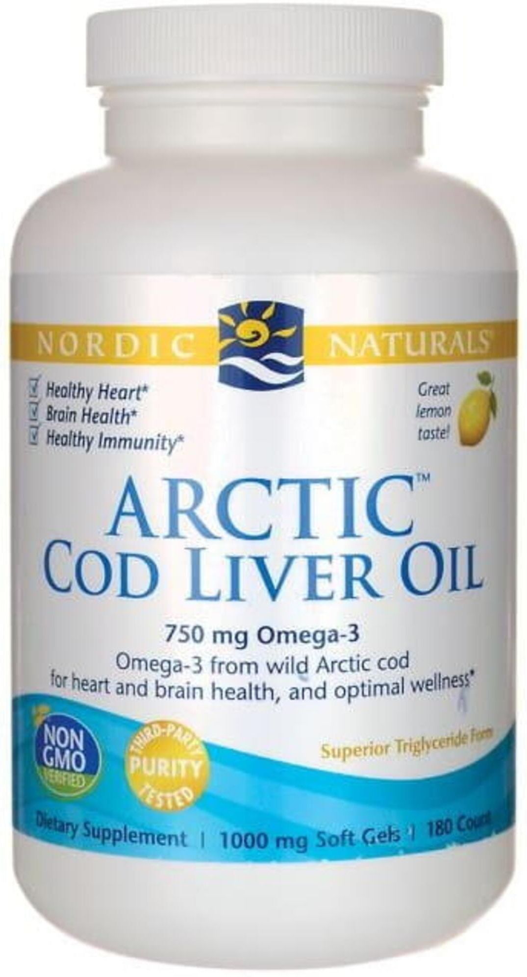 Nordic Naturals Arctic Cod Liver Oil 750Mg Lemon 90kaps - Opinie i ceny ...