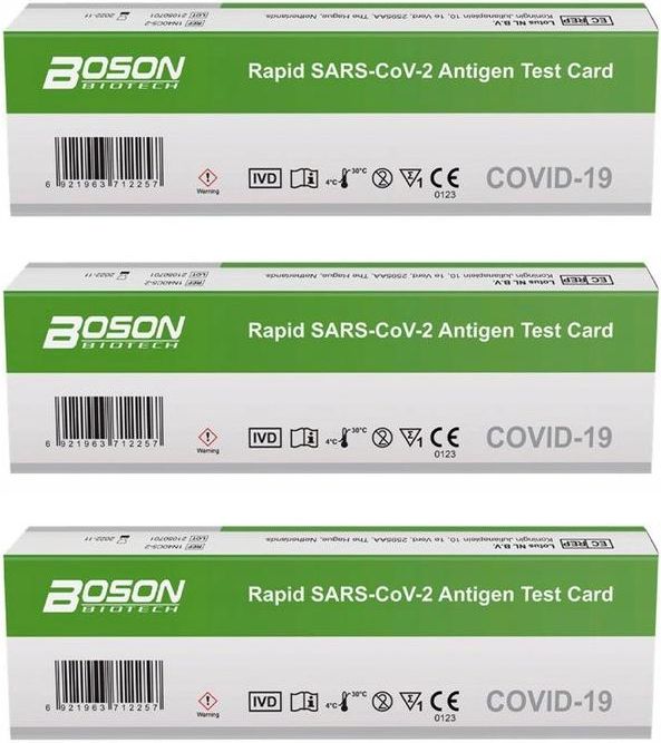 Boson Test Antygenowy Domowy Na Covid 19 Wymaz 3szt. - Opinie i ceny na ...