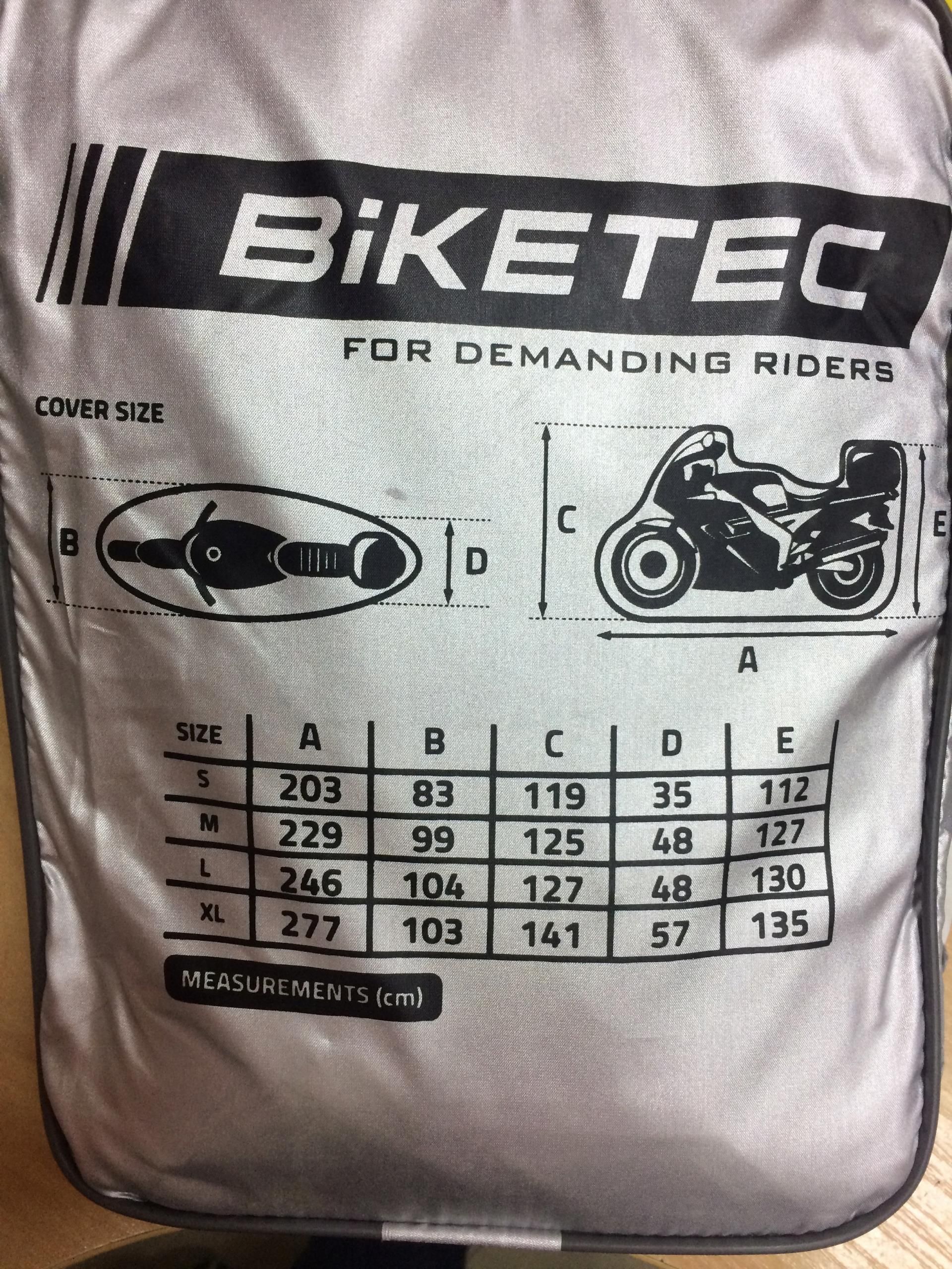 Akcesoria motocyklowe Biketec Pokrowiec Na Motocykl Z Kufrem L Oxford ...