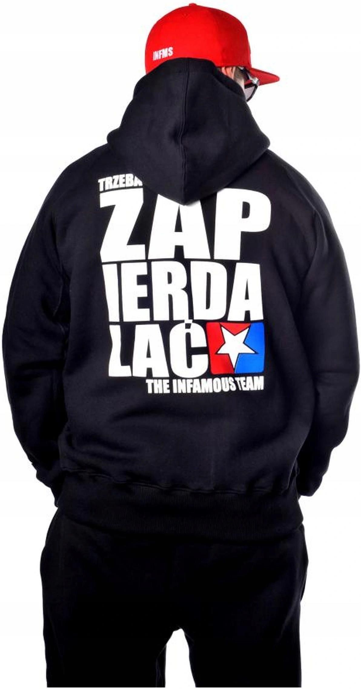 Odzież motocyklowa The Infamous Team Bluza Trzeba Zapie*** + Wlepy ...