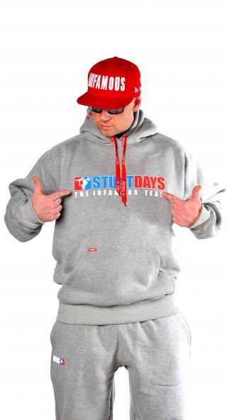 Odzież motocyklowa The Infamous Team Bluza Stunt Days Szary - Opinie i ...