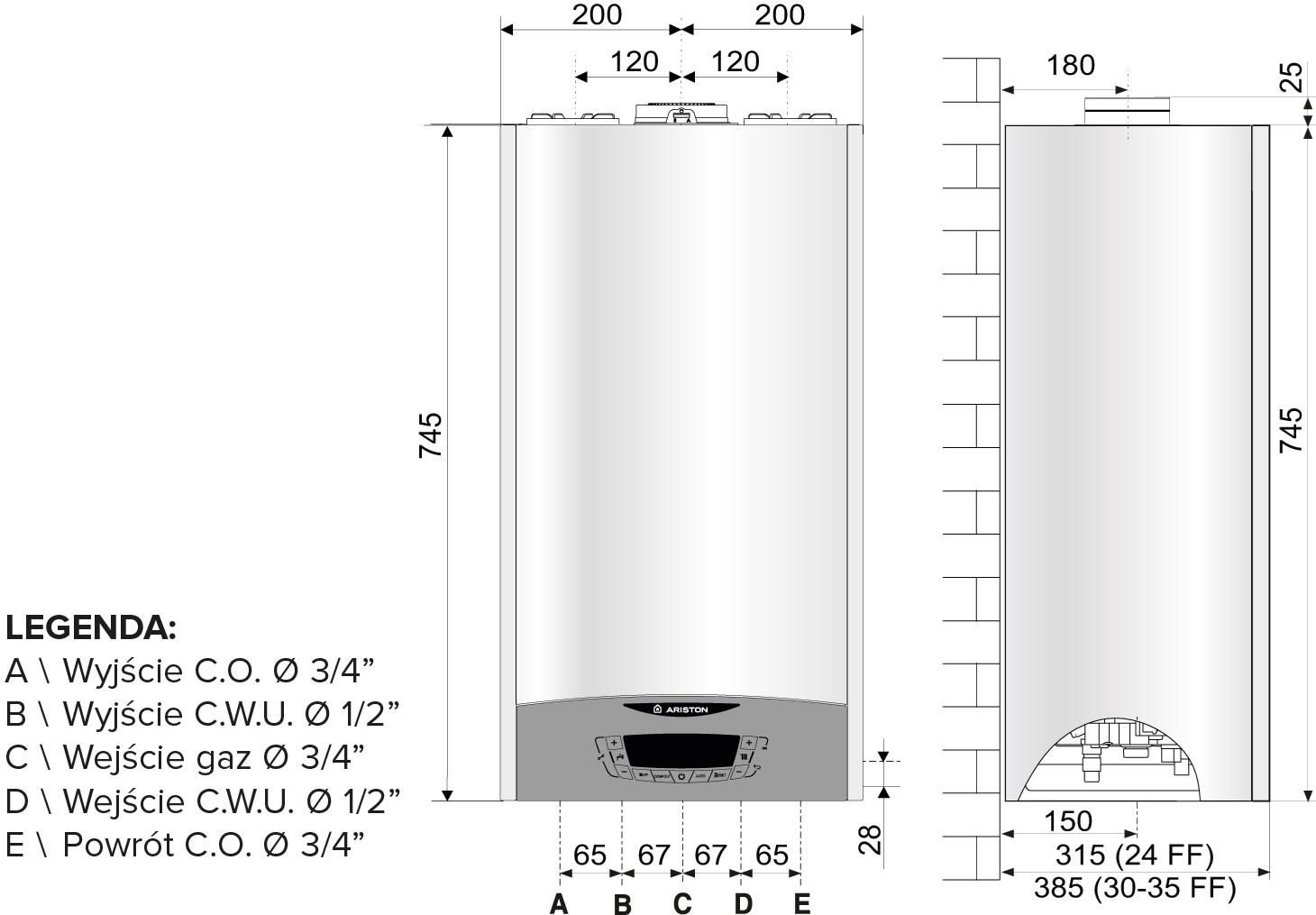 Kocioł grzewczy Ariston CLAS ONE WIFI 24 (3302123) - Opinie i ceny na ...