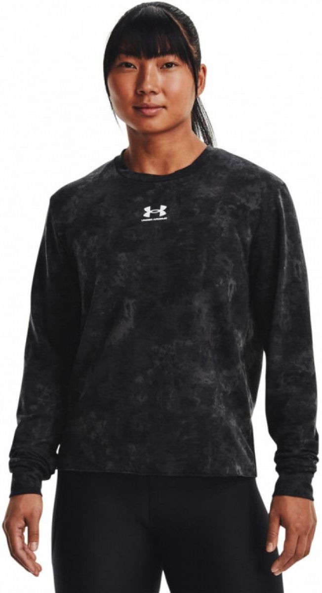 Damska bluza treningowa nierozpinana bez kaptura UNDER ARMOUR Rival Terry Print Crew - Ceny i ...