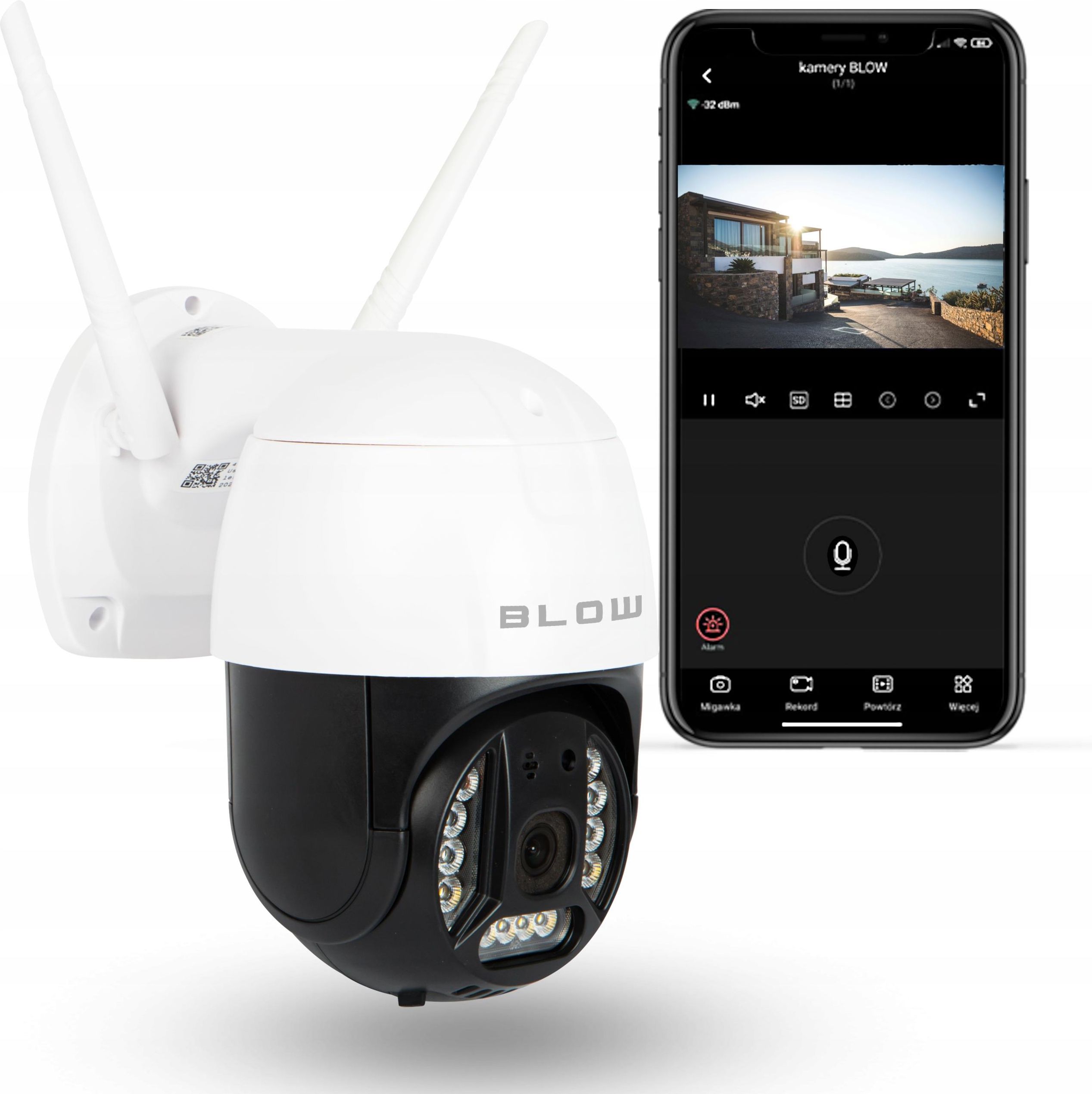 Kamera przemysłowa Blow Kamera Wifi Zewnętrzna Ptz 5Mp Sd Ir Ip66 ...