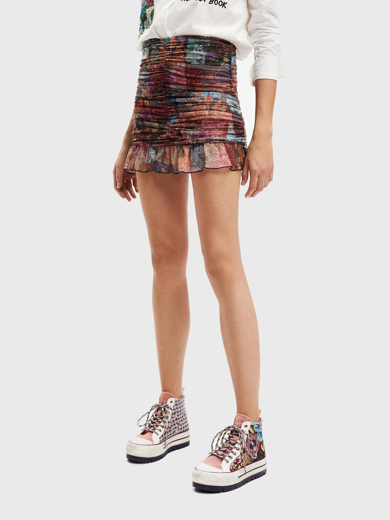 Desigual Spódnica mini Bora 22WWFK03 Kolorowy Slim Fit - Ceny i opinie ...