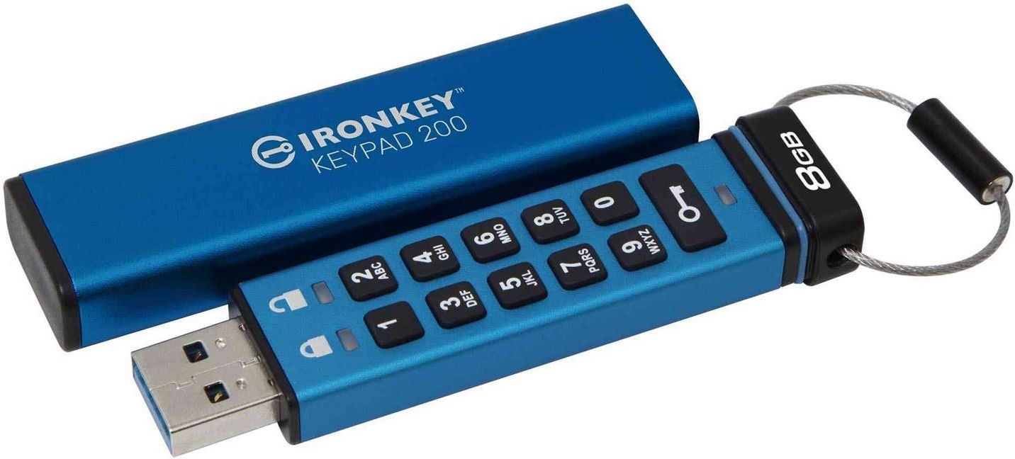 Pendrive Kingston IronKey Keypad 200 8GB USB 3.0 AES Encrypted ...