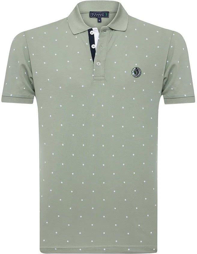 SIR RAYMOND TAILOR Koszulka polo Bush w kolorze oliwkowym ze wzorem ...