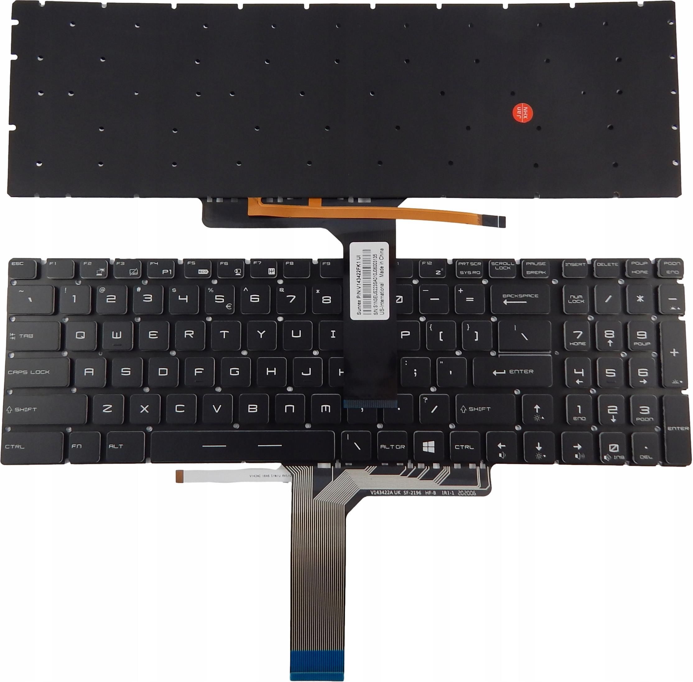 Podzespoły do laptopa TPRC KLAWIATURA MSI MS-16JB MS-16JF / LED RGB ...