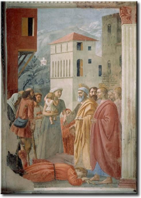 BIMAGO REPRODUKCJA OBRAZU ST.PETER SHARES OUT ALMS AND THE DEATH OF ...