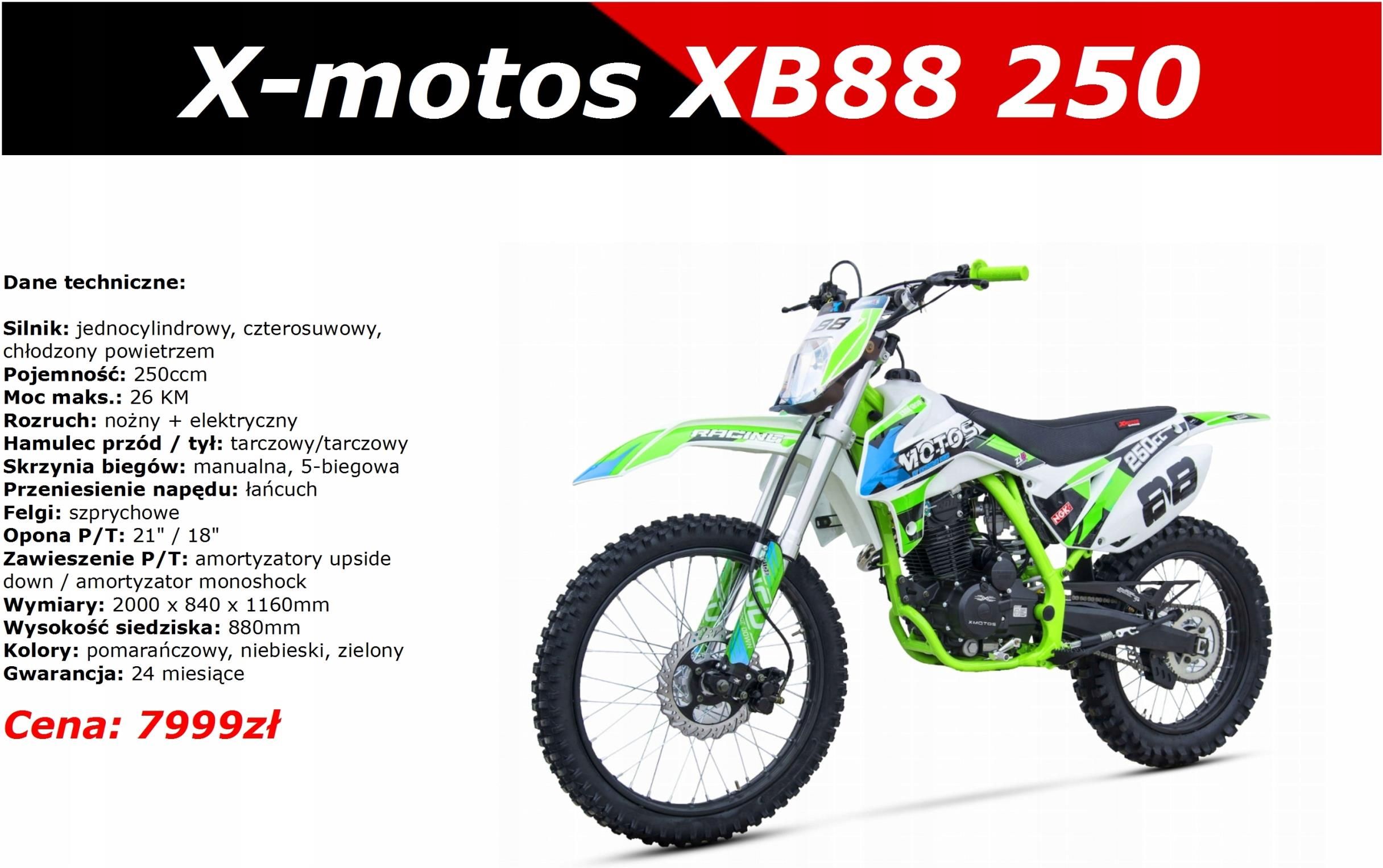 CROSS ENDURO XMOTOS XB-88 250 Kros - Opinie i ceny na Ceneo.pl