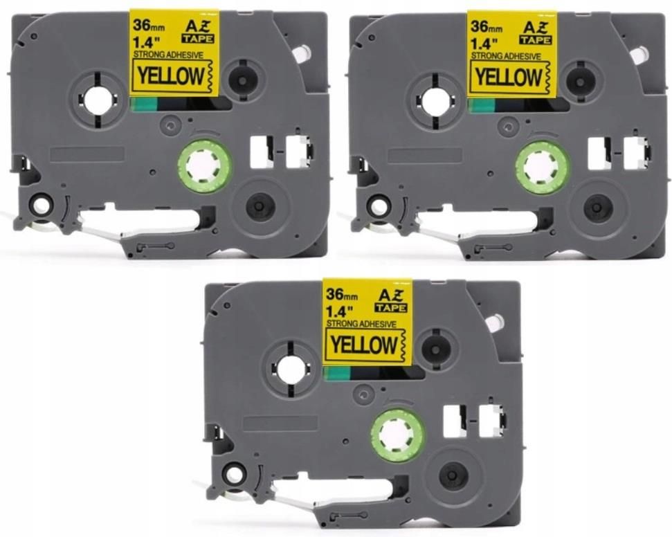 Taśma barwiąca Aimotech 3 Sztuki Taśma Do Brother Tze S661 36Mm Żółta ...