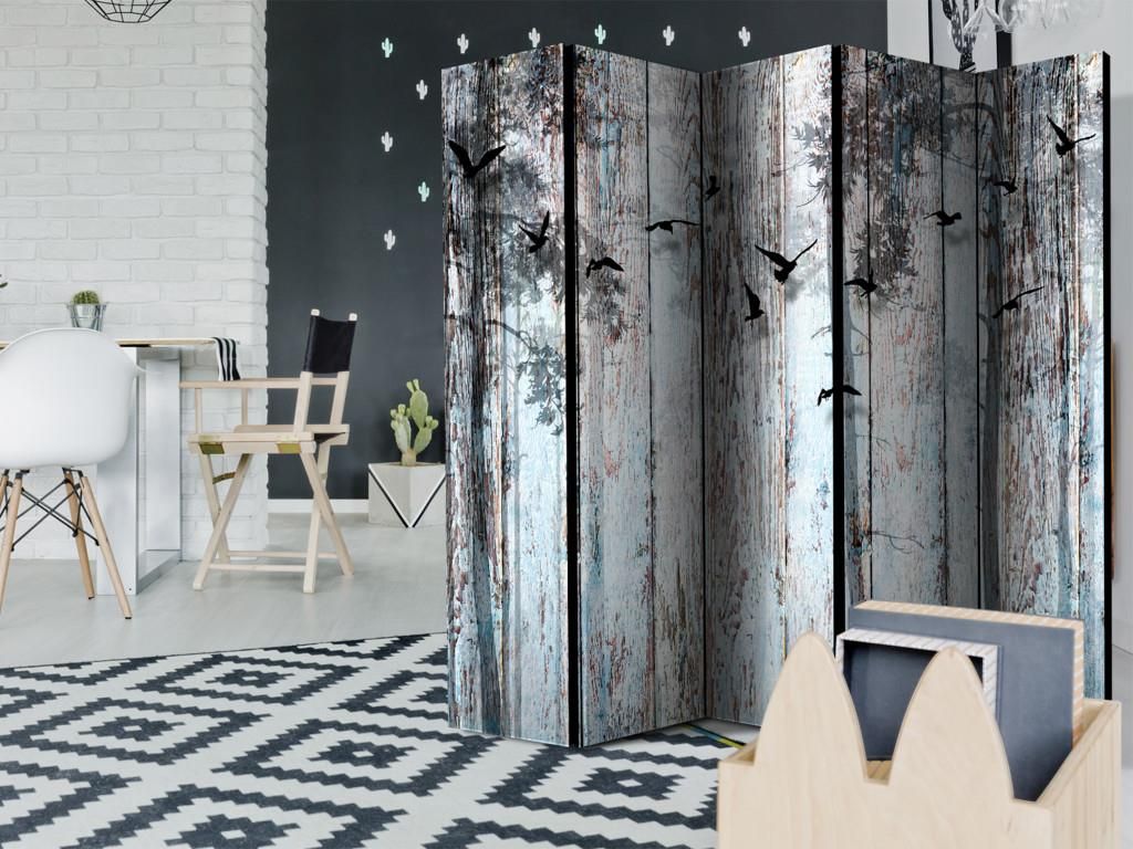 Room Dividers Parawan Pokojowy Jednostronny Rustykalne Deski Ii 225X172 ...